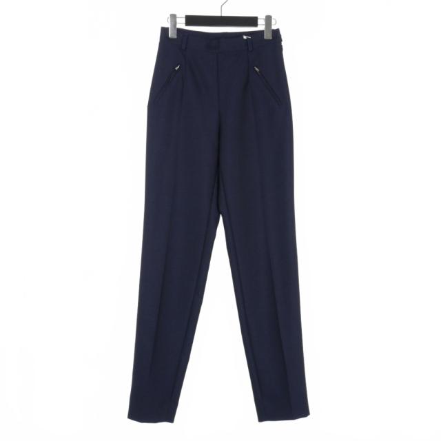 【中古】メゾンマルジェラ Maison Margiela 21AW ジップポケット テーパードパンツ スラックス ウール 紺 ネイビー 38