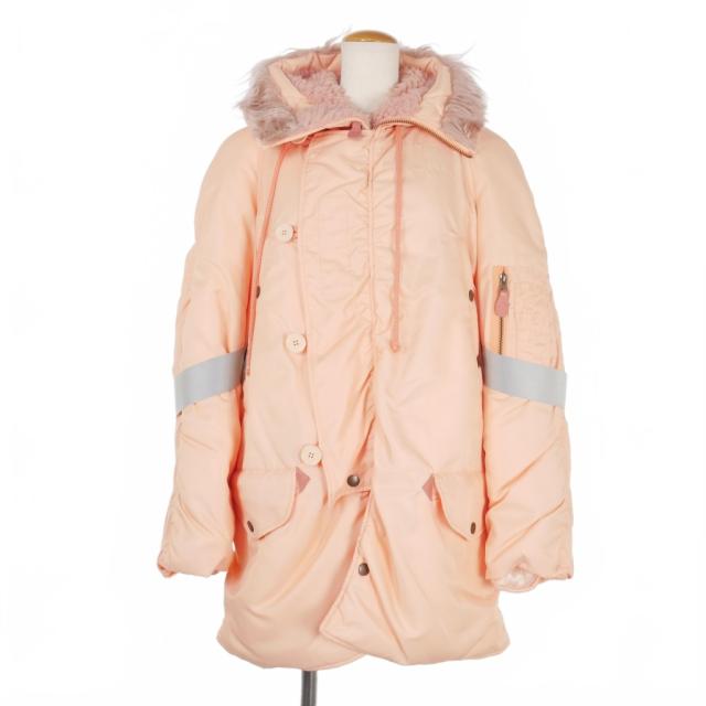 【中古】未使用品 メゾンマルジェラ MM6 22AW ナイロン ボンバージャケット ミリタリージャケット 38 ピンク