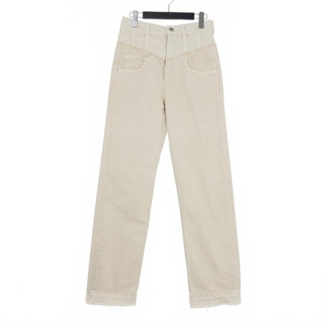 【中古】イザベルマラン ISABEL MARANT NOEMIE フレイドツートーン ハイライズ ストレートジーンズ デニム 36