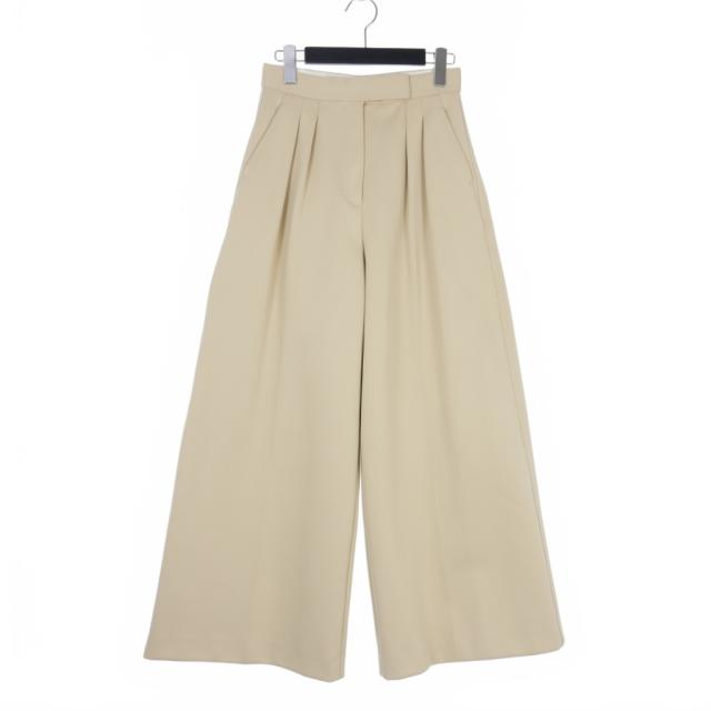 【中古】マックスマーラ MAX MARA 24SS コットン スキューバ フレア パンツ 38 ベージュ 2411781021 レディース