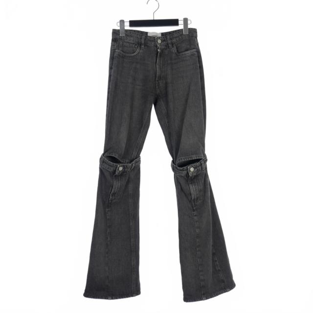 【中古】コペルニ coperni オープンニー デニム ジーンズ XS ブラック 黒 COPP55852 レディース