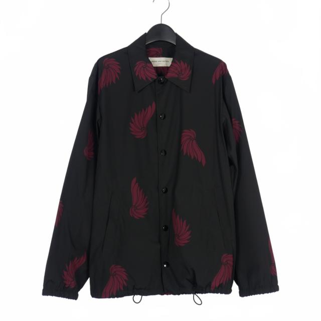 【中古】ドリスヴァンノッテン DRIES VAN NOTEN 23SS VORRIE コーチジャケット ブルゾン M ブラック 黒 メンズ
