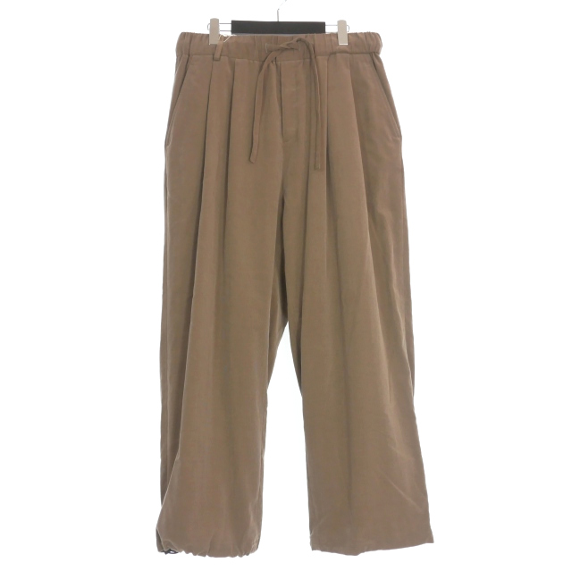 【中古】未使用品 ブランワイエム Blanc YM 25SS Soft Corduroy Browsing Pants イージーパンツ L ベージュ