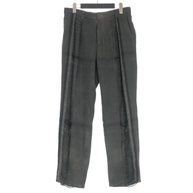 【中古】メアグラーティア meagratia Crash check slacks パンツ スラックス 2 グレー 23231-0604 メンズ
