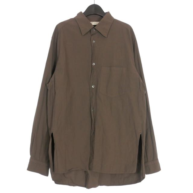 【中古】未使用品 ブランワイエム Blanc YM 25SS Soft Corduroy Wide Shirts ロングスリーブ ワイドシャツ 長袖 M