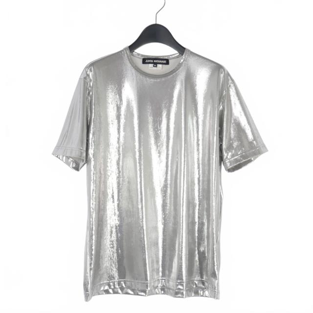 【中古】ジュンヤワタナベ JUNYA WATANABE コムデギャルソン 25SS メタリック カットソー Tシャツ 半袖 M シルバー