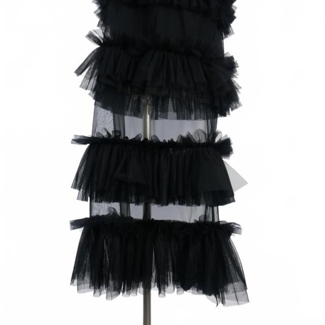 【中古】ヴィヴィアーノ VIVIANO 25SS チュール レースワンピース 半袖 クルーネック S ブラック 黒 VW-SS25-CS03 中古】ヴィヴィアーノ VIVIANO 25SS チュール レースワンピース 半袖