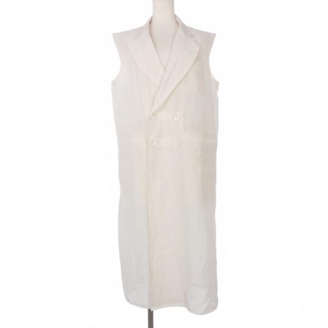 【中古】タオ コムデギャルソン TAO COMME des GARCONS シースルー ロング ジレ ベスト Mサイズ アイボリー