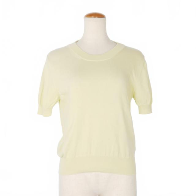 【中古】メゾンマルジェラ Maison Margiela 20SS 半袖ニット カットソー トップス S イエロー 黄色 S51HA1040