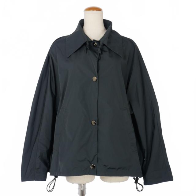 【中古】マルニ MARNI 19SS ナイロン コーチ ジャケット ブルゾン 長袖 36 ブラック 黒 JKMA0050A0 レディース