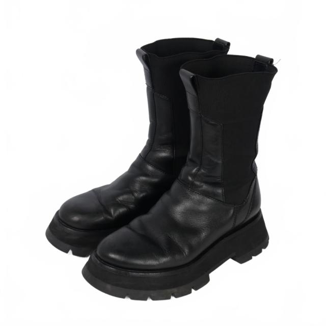 【中古】3.1 フィリップリム 3.1 phillip lim KATE サイドゴア レザー ショートブーツ 37 黒 ブラック  レディース