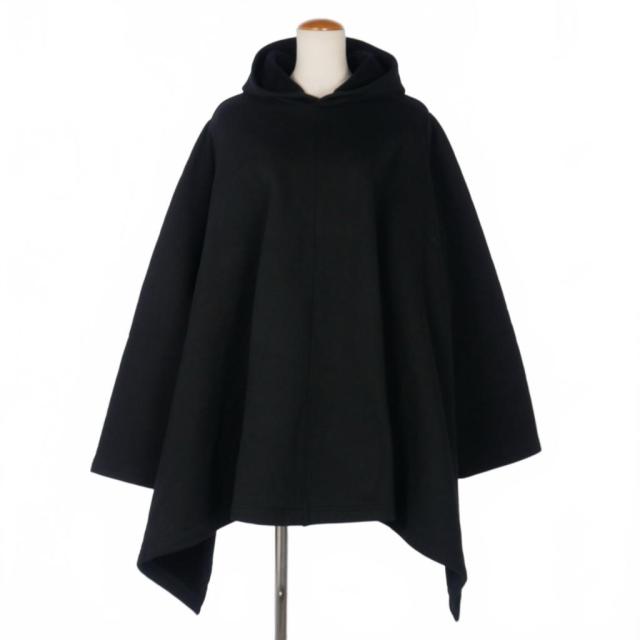 【中古】バレンシアガ BALENCIAGA 21SS ポンチョフーディ オーバーサイズトレーナー XS 黒 ブラック 645156 国内正規