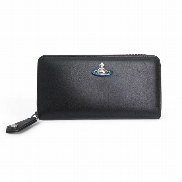 【中古】ヴィヴィアンウエストウッド Vivienne Westwood  財布 レディース ラウンドファスナー長財布 EMMA エマ レザー