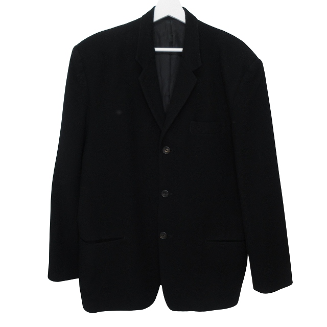 【中古】ヨウジヤマモトプールオム YOHJI YAMAMOTO POUR HOMME 長袖 ジャケット コート ウール Ｍ ブラック k2006 0822 メンズ