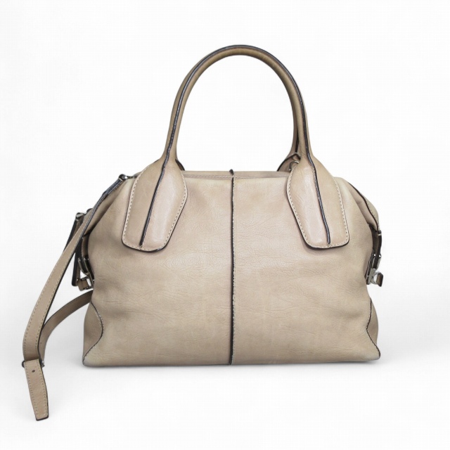 【中古】トッズ TOD'S D-styling Dスタイリング ショルダーバッグ ハンドバッグ 2way ベージュ E091700116 1021