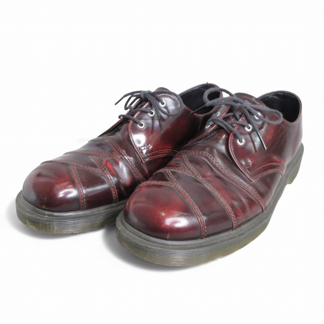 【中古】ドクターマーチン DR.MARTENS STAX 3 eye 3ホールシューズ ドレスシューズ ボルドー系 US10 28cm相当