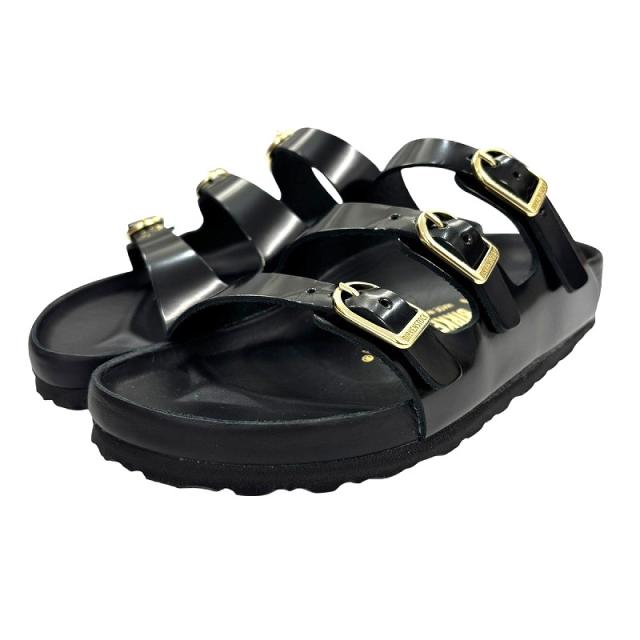 【中古】未使用品 ビルケンシュトック BIRKENSTOCK フロリダ エクスクイジット Florida サンダル 黒 22.5cm