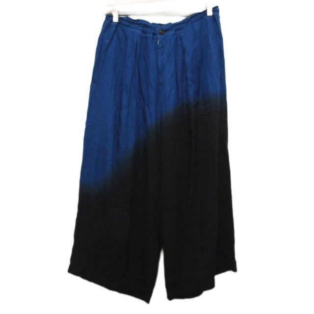 【中古】ワイズ Y's ヨウジヤマモト グラデーションパンツ ワイドパンツ YD-P08-209 青 ブルー 黒 1 約S