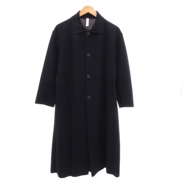 【中古】CFCL 美品 24SS MESH STAND FALL COLLAR LONG COAT メッシュ ロングコート ステンカラー 1 S NAVY