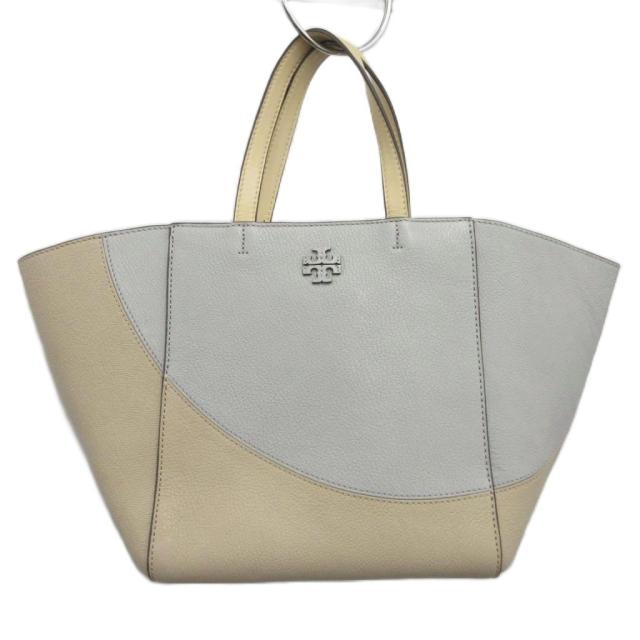 【中古】トリーバーチ TORY BURCH マックグロー バケット ハンドバッグ ショルダーバッグ 2WAY バイカラー レザー