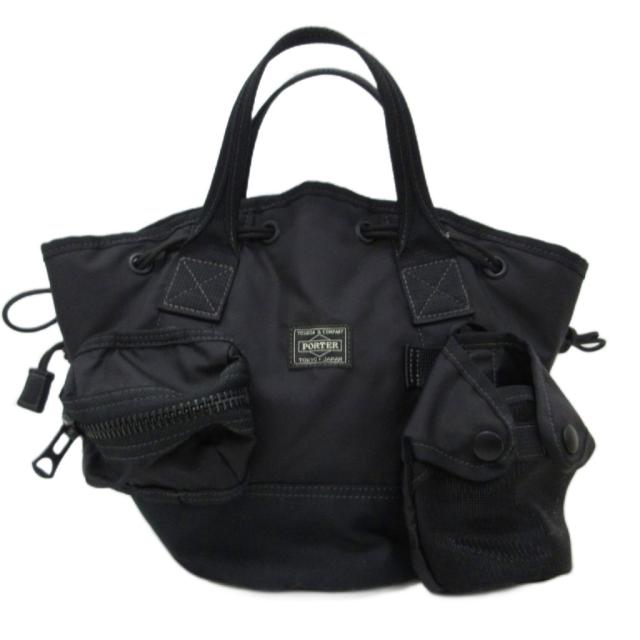 【中古】ポーター 美品 スカーフ トート SCARF TOTE with POUCHES トートバッグ ナイロン 黒 ブラック 502-05960