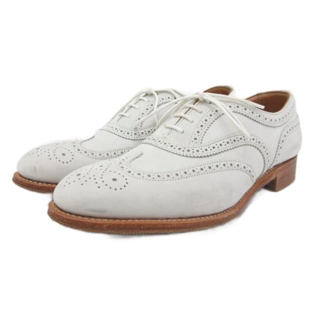 【中古】チーニー CHEANEY ドレスシューズ ウィングチップ 靴 白 ホワイト 4 約24.0?p レディース