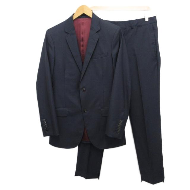 【中古】グッチ GUCCI スーツ セットアップ シングル 2B ドット 261YFN 732U04 紺 ネイビー 46 約M メンズ