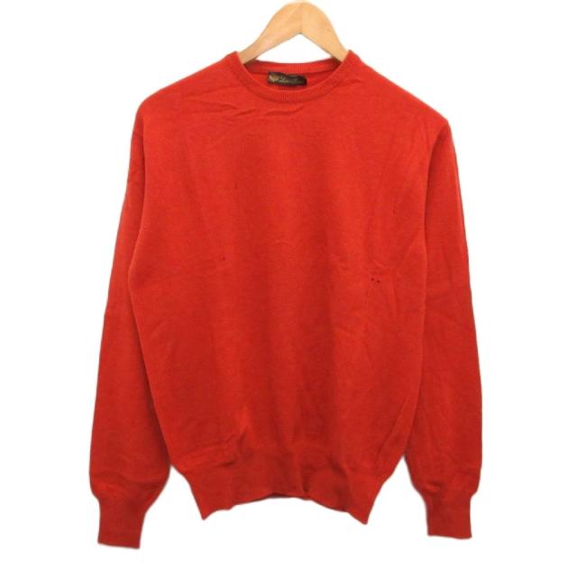 【中古】ロロピアーナ Loro Piana カシミヤ100％ セーター ニット オレンジ 46 約M メンズ