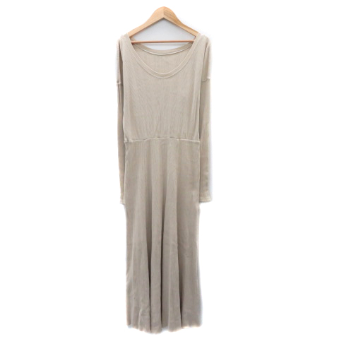 【中古】スナイデル SNIDEL ワンピース ロング丈 長袖 ラウンドネック 無地 F ベージュ /YK9 レディースの通販はau PAY マーケット - ブランド古着のベクトル | au ...