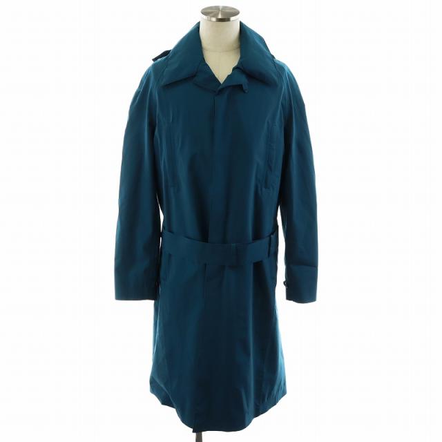 【中古】ノルウェージャンレイン Norwegian Rain レインコート ロング丈 フード S 青 ブルー /AN38 メンズ