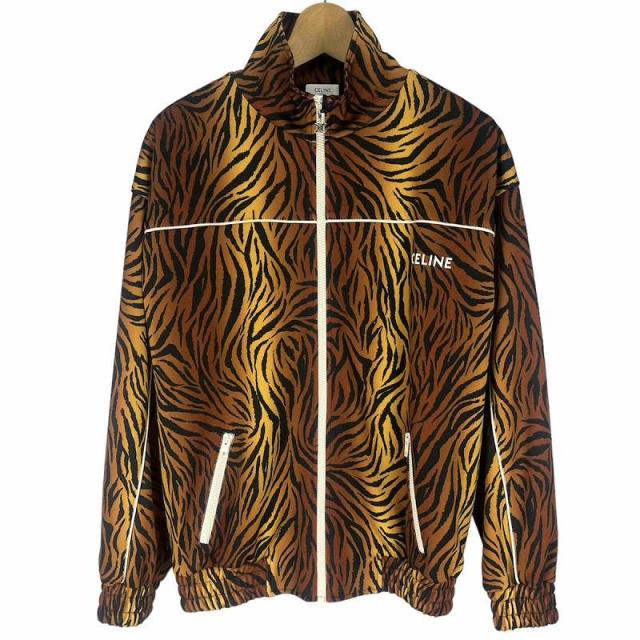 【中古】未使用品 セリーヌ CELINE タイガー ジップアップ トラックジャケット Tiger ZIP UP SWEAT XS 2Y654382Q