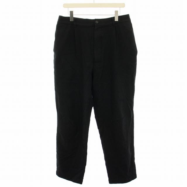 【中古】コムデギャルソンオム COMME des GARCONS HOMME 製品縮絨1プリーツパンツ イージーパンツ L ブラック HL-P036