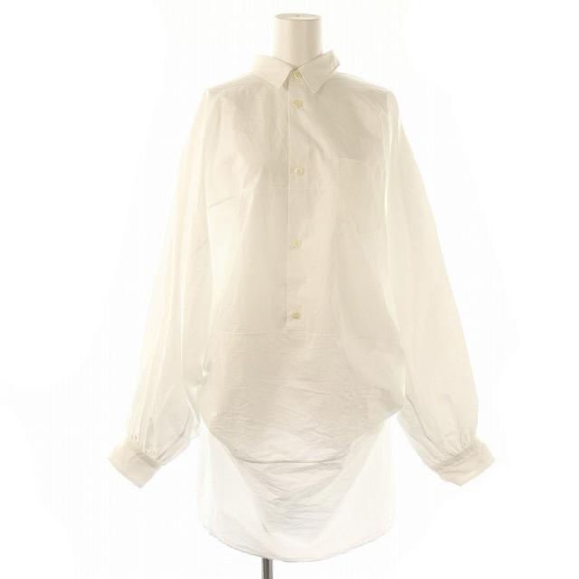 【中古】アイ ジュンヤワタナベマン コムデギャルソン 23AW ワンピース ブラウス 長袖 フロントボタン コットン M 白
