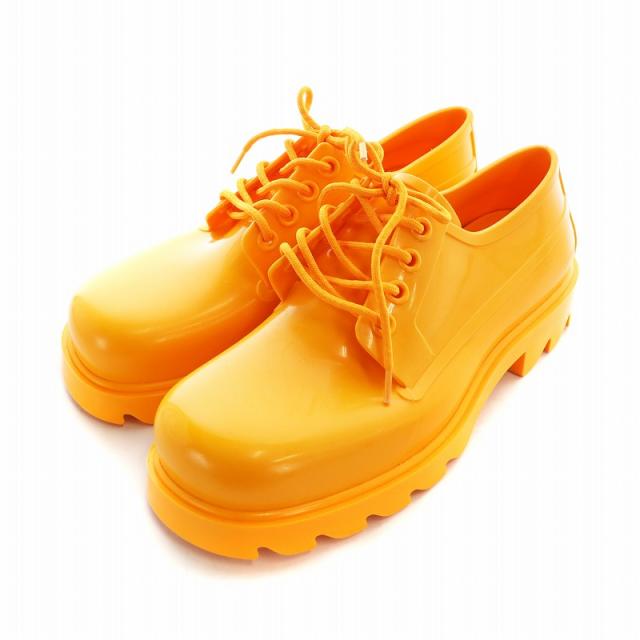 【中古】ボッテガヴェネタ BOTTEGA VENETA ストライド ラバー スニーカー 厚底 ロゴ 41 26cm オレンジ ■GY19 /MQ