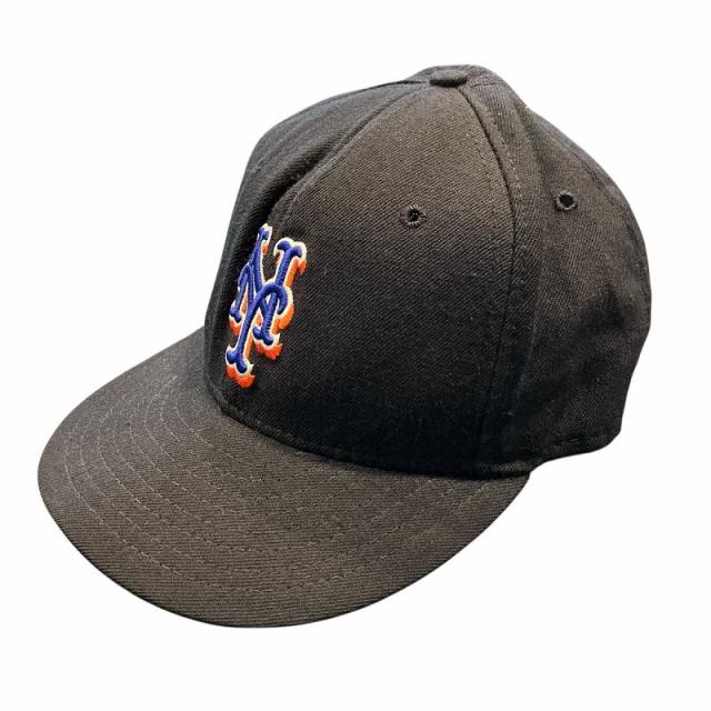 【中古】ニューエラ NEW ERA BASEBALL CPA New York Mets ワンポイント ロゴ 刺繍 黒 ブラック 7 3/8 ☆AA★ メンズ