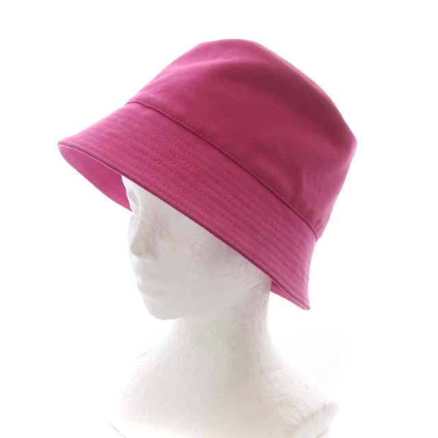 【中古】ロエベ Paulas ibiza バケットハット キャンバス&カーフ 帽子 ピンク K820HB1X19 /SR35 ■OH レディース