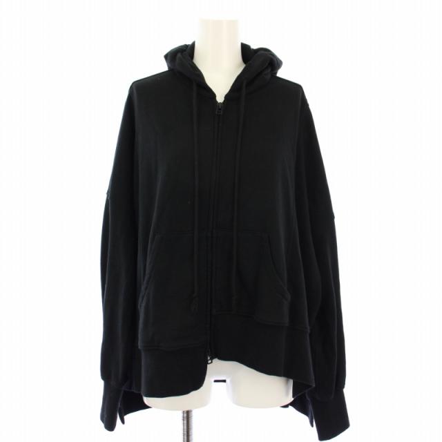 【中古】ヨウジヤマモト YOHJI YAMAMOTO power of the WHITE shirt ASYMMETRIC ZIP-UP HOODIE