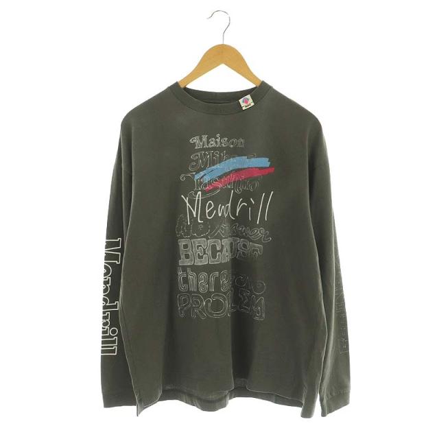 【中古】ミハラヤスヒロ MIHARA YASUHIRO Mendrill X GS. Distressed L/S Tee ロンT 44 黒 ブラック /SS ■OS ■SH