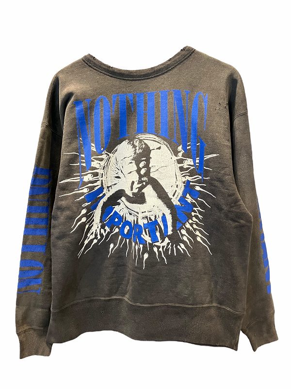 【中古】未使用品 セントマイケル SAINTMICHAEL ×KOUSUKEKAWAMURA タグ付き KK_CREWSWEAT スウェット M 黒