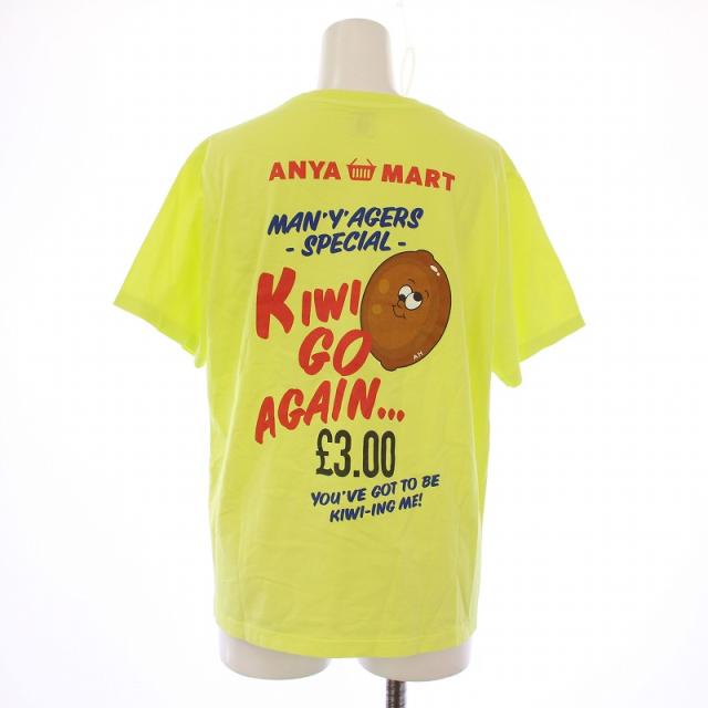 【中古】ロンハーマン アニアマートTシャツ カットソー 半袖 クルーネック ロゴ イラスト バックプリント F