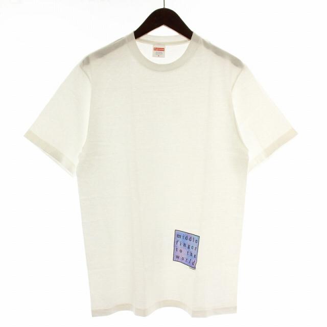 【中古】シュプリーム SUPREME 19SS Middle Finger To The World Tee Tシャツ カットソー 半袖 クルーネック S