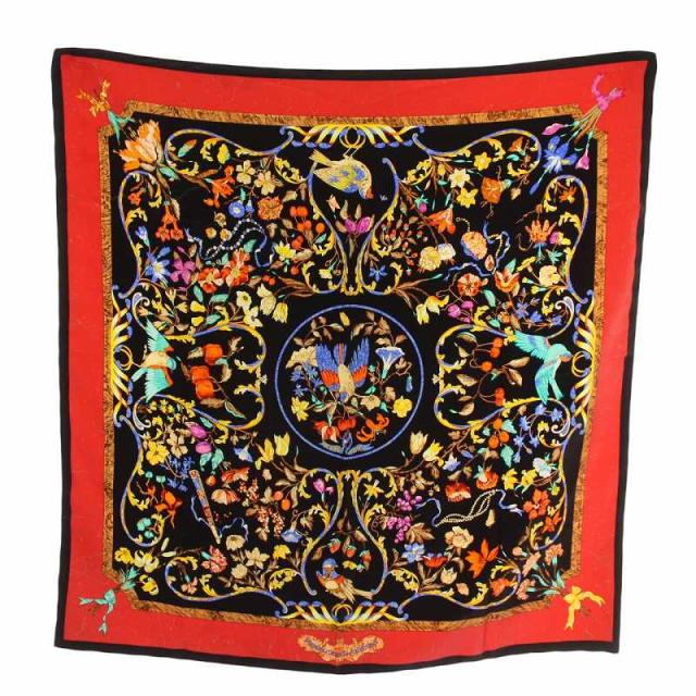 【中古】エルメス HERMES カレ90 Pierres d'Orient et d'Occident 東洋と西洋の宝石 スカーフ 絹 シルク