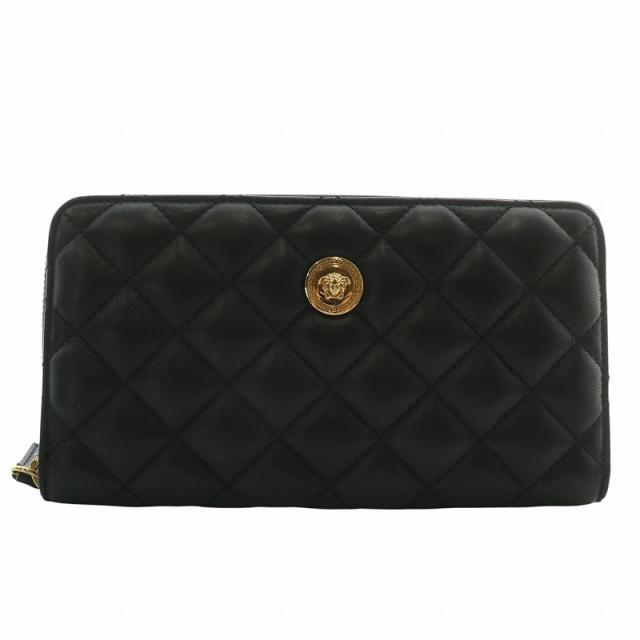 中古】ヴェルサーチ ヴェルサーチェ VERSACE 長財布 ラウンド