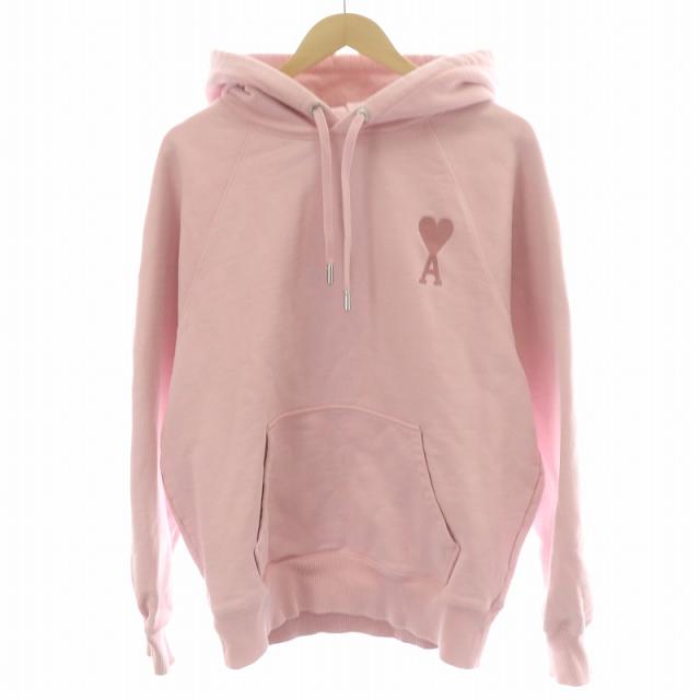 【中古】アミ アレクサンドル マテュッシ ロゴ パーカー フーディ オーバーサイズ プルオーバー ハート 刺繍 M