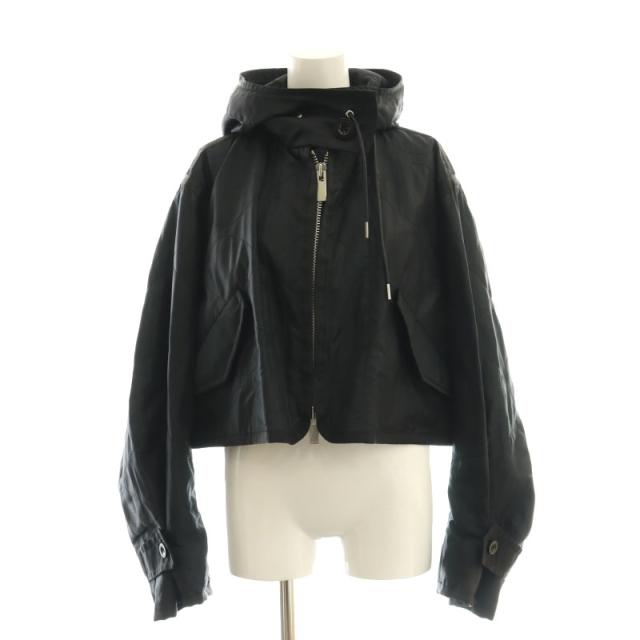 【中古】サカイ sacai Quilted Blouson ブルゾン ジャケット クロップド丈 ナイロン 1 黒 /MI ■OS ■SH