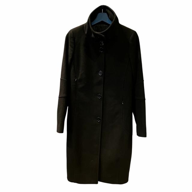 【中古】マックス&コー MAX&CO. スタンドカラー ロングコート ウール 38 黒 ブラック /GV ■GY47 レディース