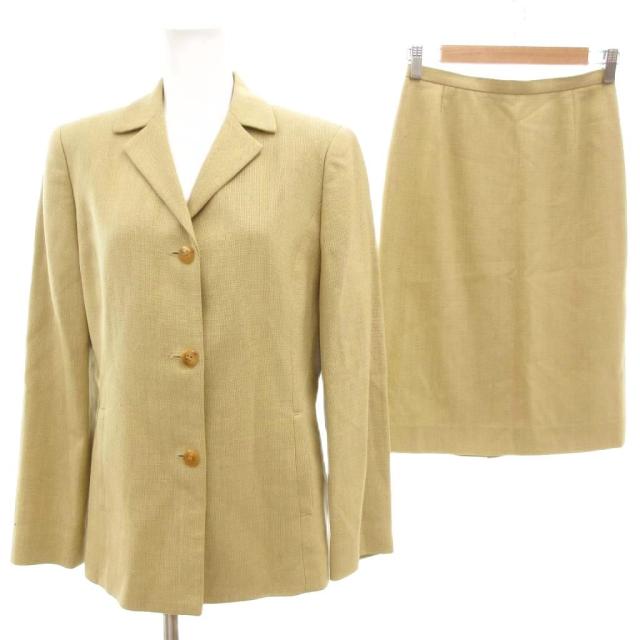 【中古】バーバリーズ Burberrys ヴィンテージ セットアップ フォーマル ジャケット 総裏地 シングル スカート 38 S