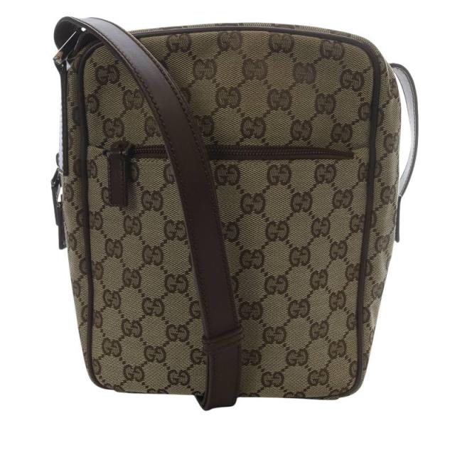 【中古】グッチ GUCCI GGキャンバス クロスボディ ショルダーバッグ 茶色 018 1612 002058 /SR45 ■OH レディース