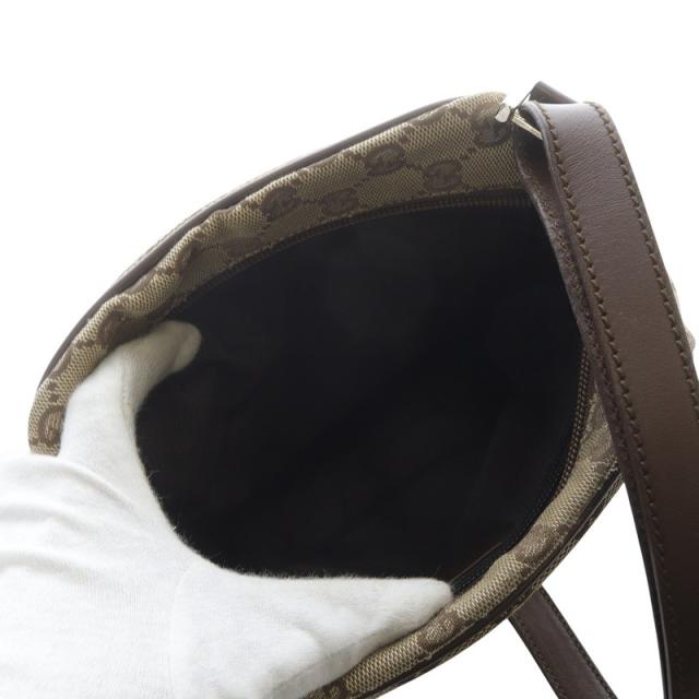 中古】グッチ GUCCI GGキャンバス クロスボディ ショルダーバッグ 茶色