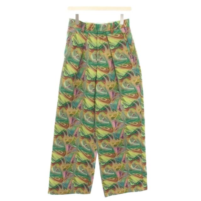 【中古】キャバン CABaN 23SS コットンポリエステルジャカード 1タックワイドパンツ マルチジャカードワイドパンツ